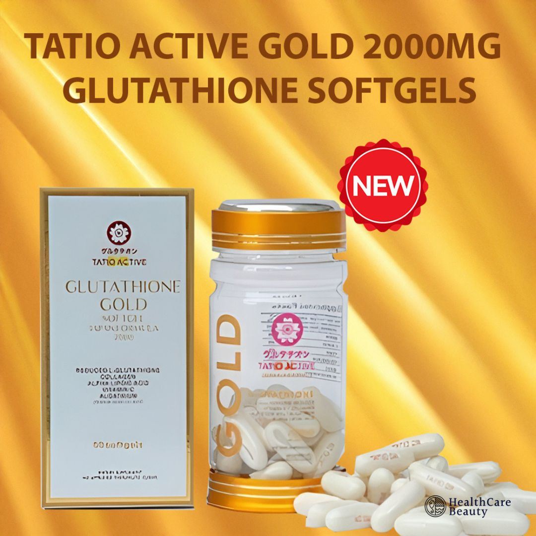 Tatio Active Gold Glutathione 2000mg – Japanese Whitening Softgels